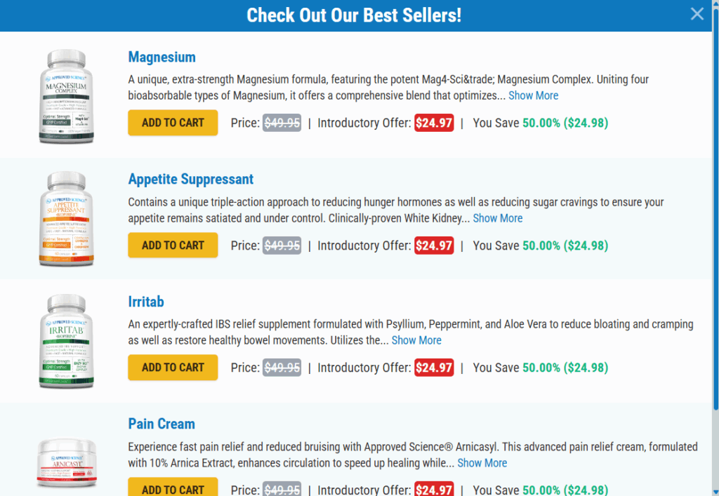 Shop Smarter And Save On Approved Science Supplements - Approved ...